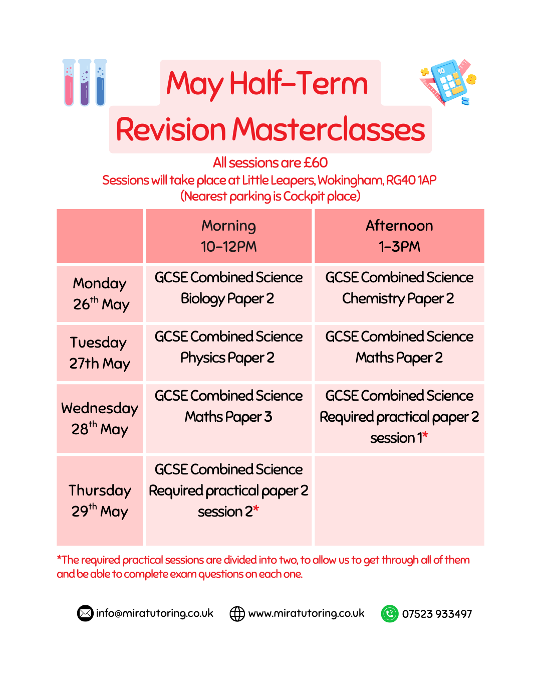 Masterclasses – Mira Tutoring